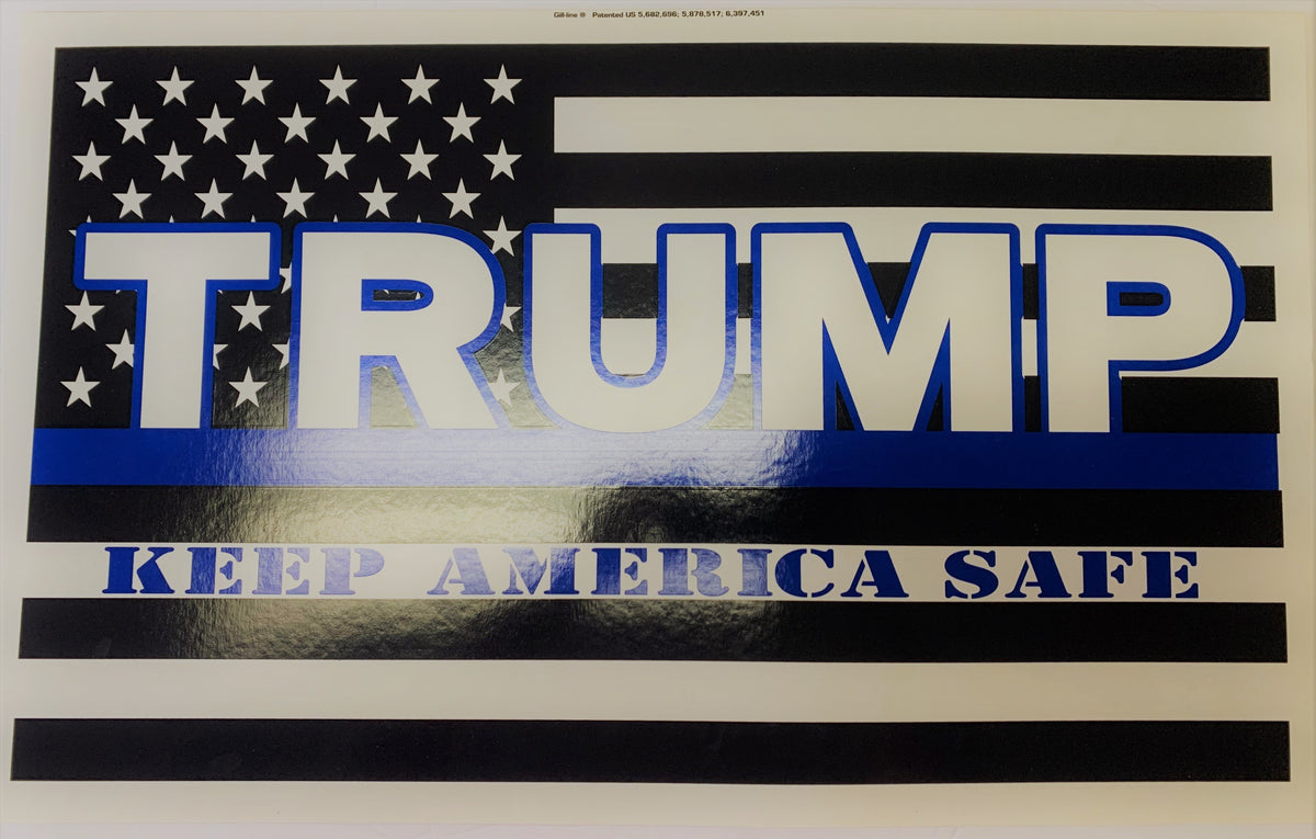 Trump Keep America Safe 14.5 x 23 inches plastic coated yard signs ...