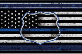 US Police Badge 12''X18'' Flag With Grommets Rough Tex® 100D – LIBERTY ...